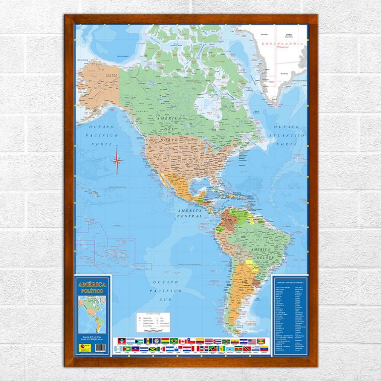 Mapa Político América – Mapas Cartur Mapas fisicos politicos de ...
