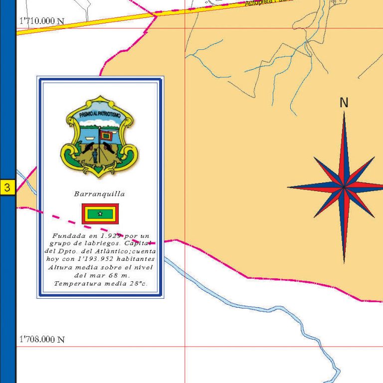 Mapa de Barranquilla – Mapas Cartur Mapas fisicos politicos de colombia ...