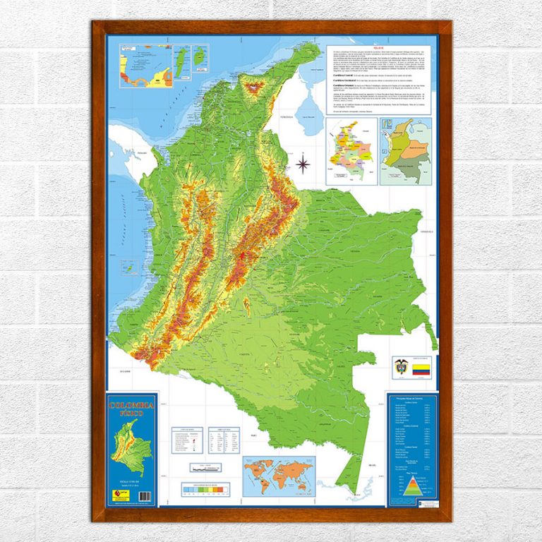 Mapa Vial y turístico de Colombia – Mapas Cartur Mapas fisicos ...