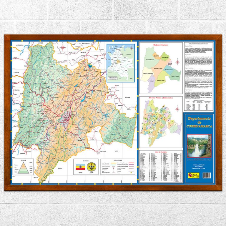 Mapa de Cundinamarca – Mapas Cartur Mapas fisicos politicos de colombia ...