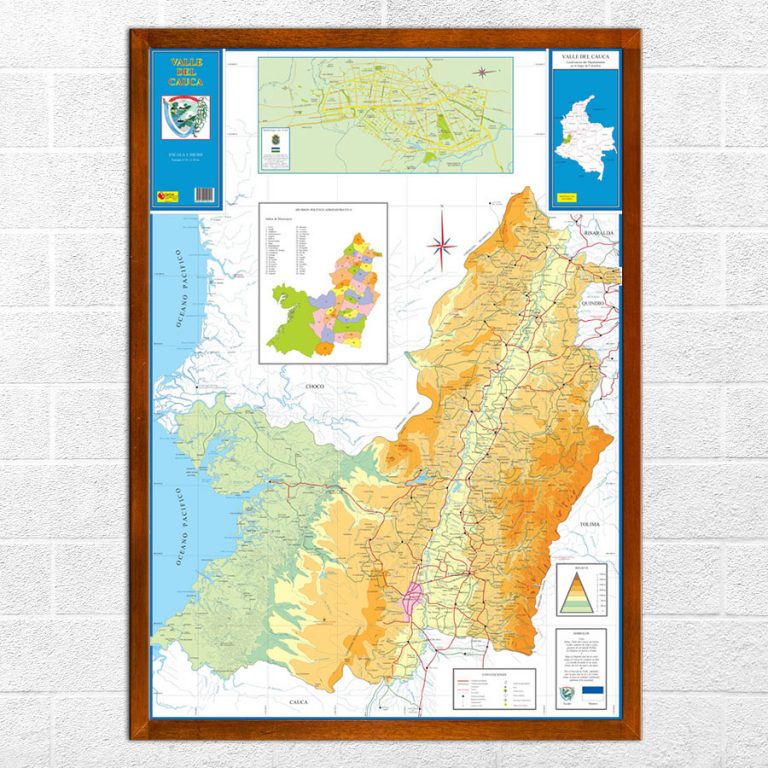 Mapa del Valle del Cauca – Mapas Cartur Mapas fisicos politicos de ...