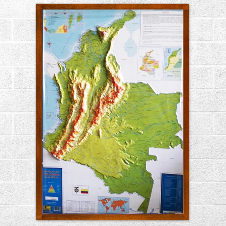 Mapa Físico en Alto Relieve – Mapas Cartur Mapas fisicos politicos de ...